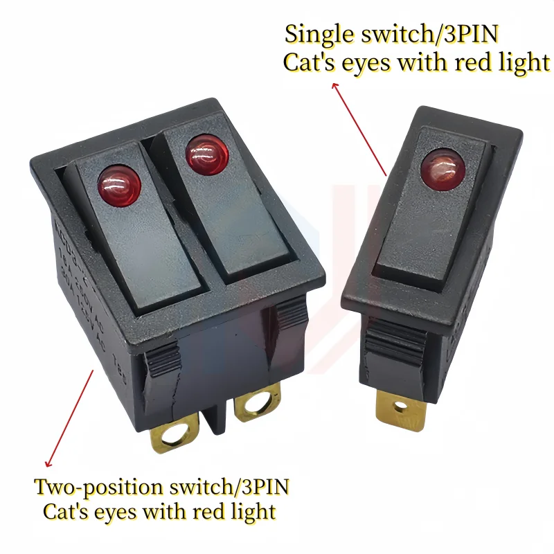 KCD6 Single/Double opening 3/6PIN 16A 250V 20A 125V Double Light Switch ...