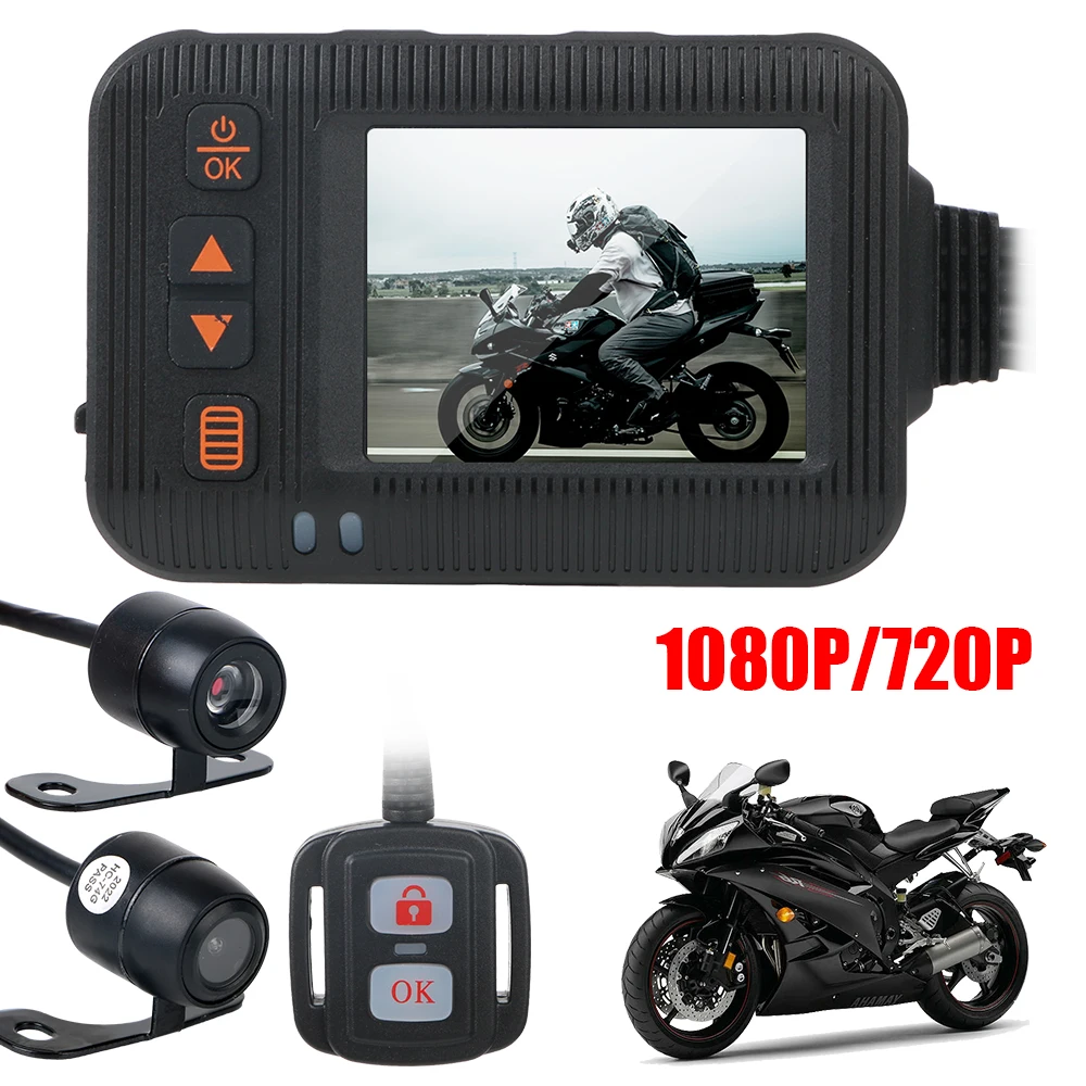 Waterproof-Motorcycle-DVR-Camera-Front-Rear-View-Dual-Lens-USB-2Inch ...