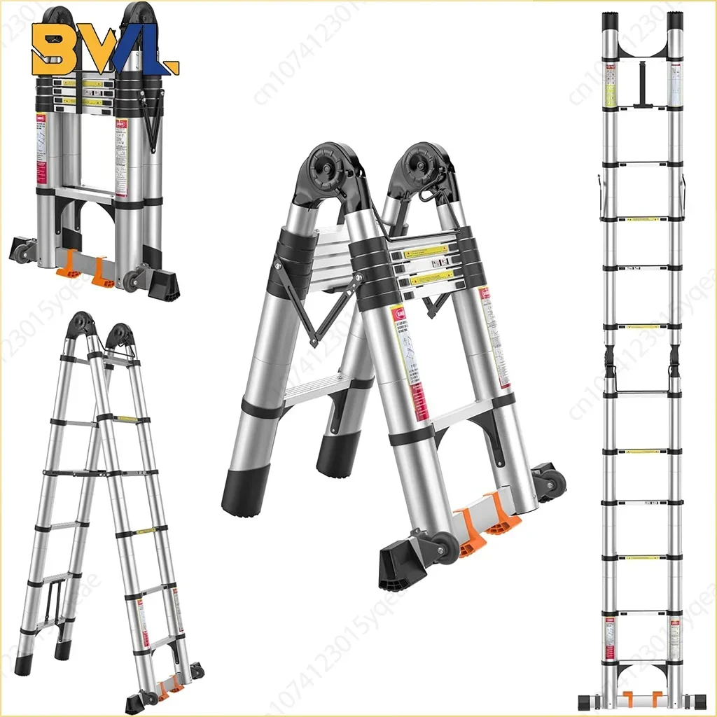 Stainless-Steel-Telescopic-Ladder-Multi-Home-Use-Herringbone-Ladder ...