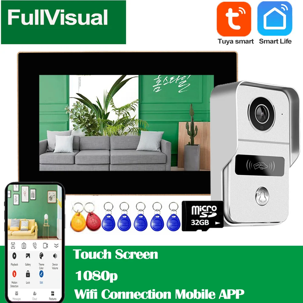 Fullvisual-1080P-Tuya-Smart-Wireless-Wifi-Video-Door-Phone-Home ...
