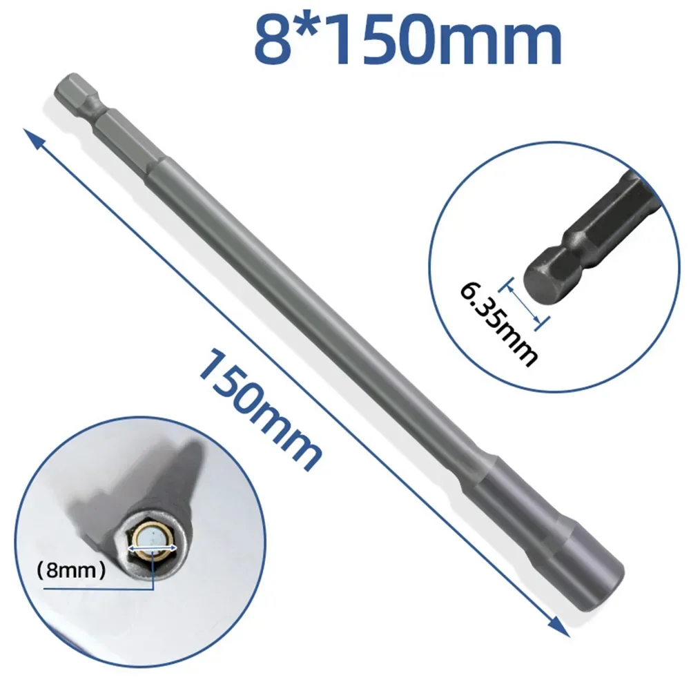 150mm Long 6mm-19mm Screw Metric Driver Tool Set Adapter Drill Bit 5 To ...