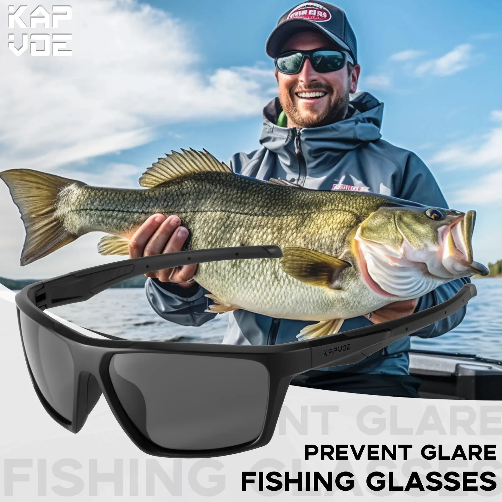 KAPVOE-Polarized-Fishing-Glasses-Outdoor-Sports-Cycling-Sunglasses-For ...