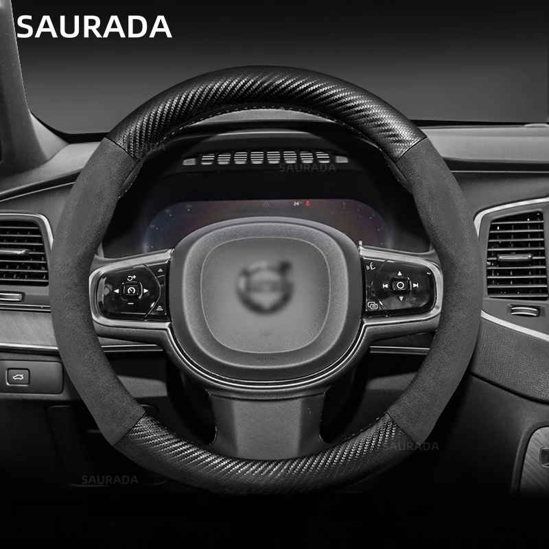 Leather-Steering-Wheel-Cover-for-Volvo-All-season-Car-Accessories-XC40 ...