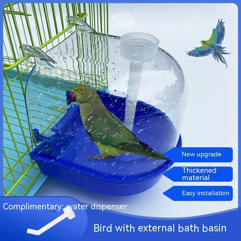 Hanging-Bird-Bath-Cube-Parrots-Bathtub-Bath-Shower-Box-Cage-Accessory ...