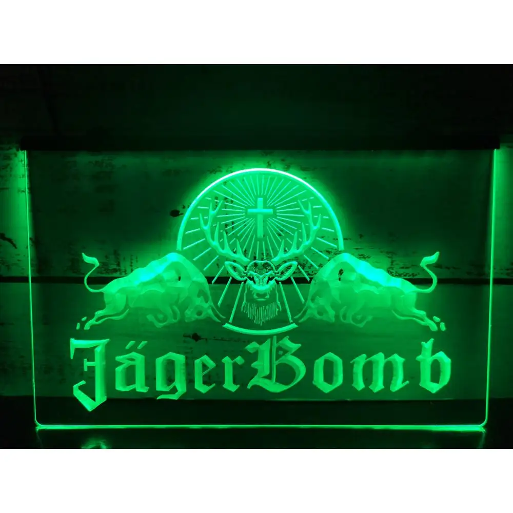 Jager-Bomb-Bull-Wine-letrero-de-ne-n-LED-tallado-en-3D-para-pared ...