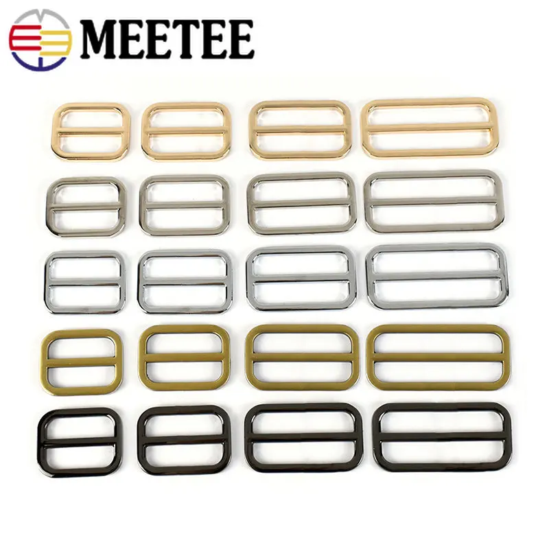 5-10Pcs-25-50mm-Metal-Tri-Glide-Buckle-Adjuster-Slider-Clasp-Bag-Strap ...