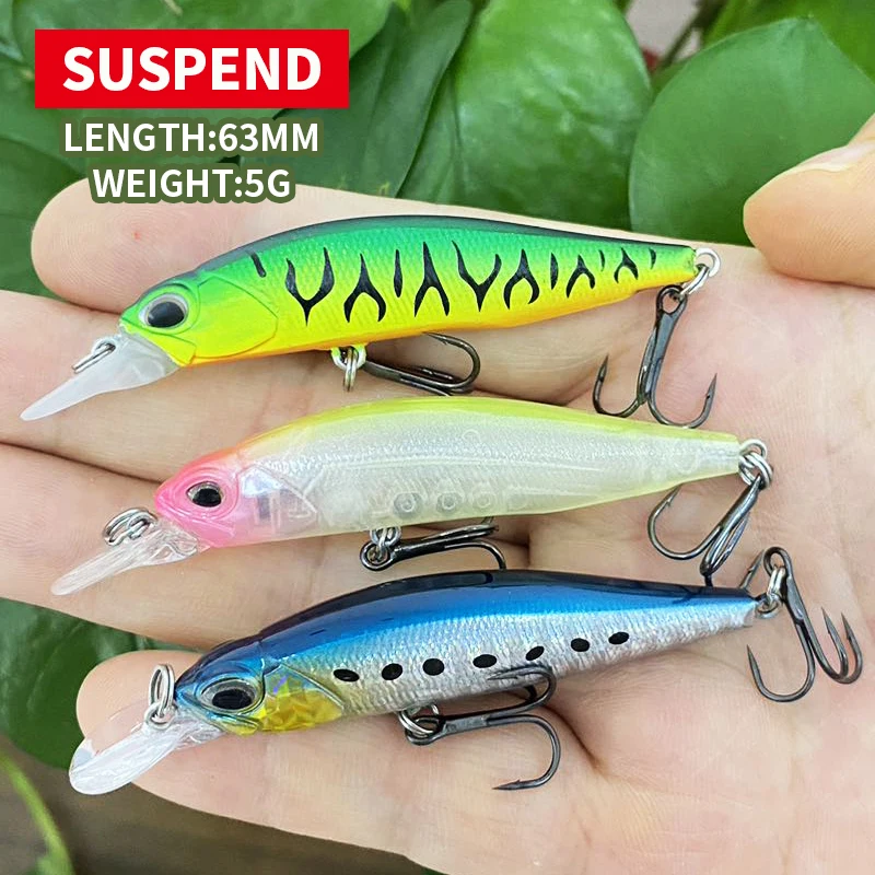 1Pcs-Minnow-Suspending-63SP-Hard-Bait-63mm-5g-Pike-Bass-Jerkbait-Wobbler-Isca-Pesca-Fishing ...