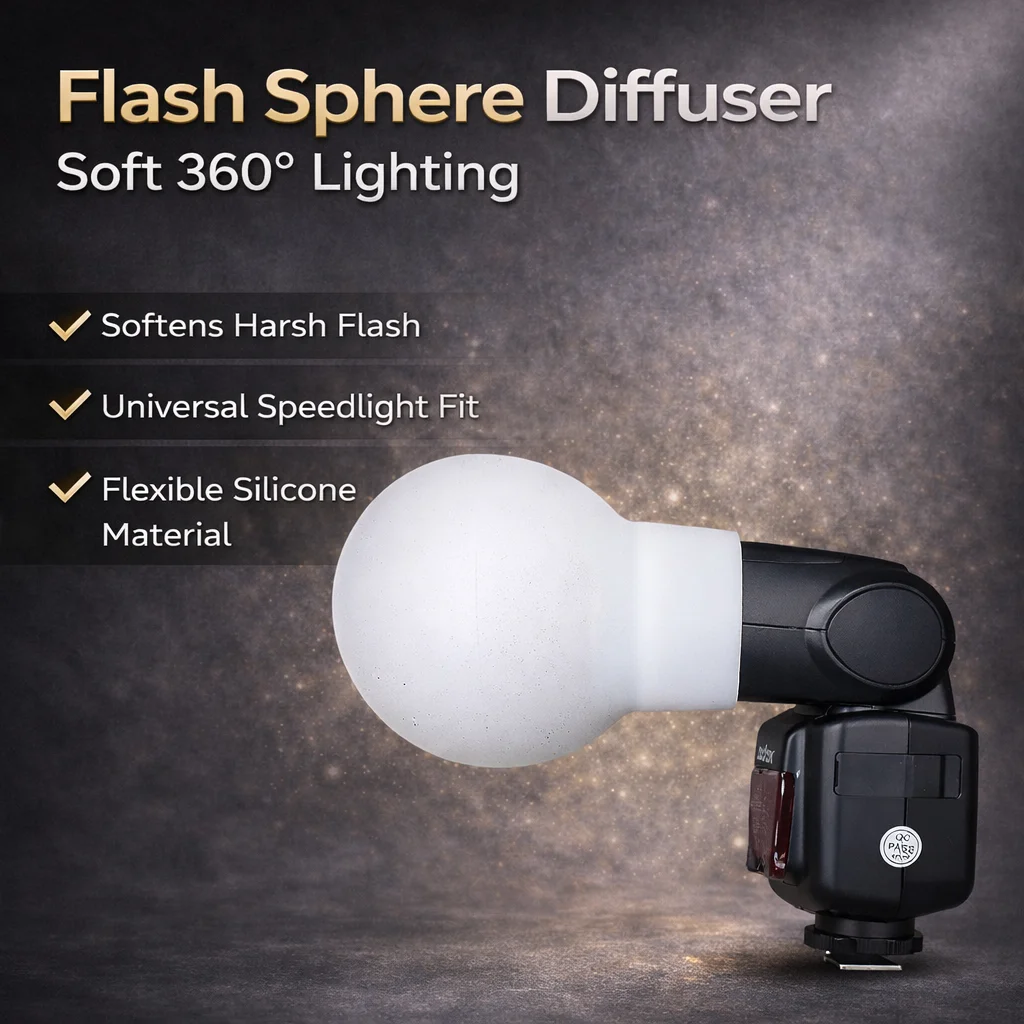 Universal Flash Diffuser Dome for Speedlight, 360 Degree Soft Light ...