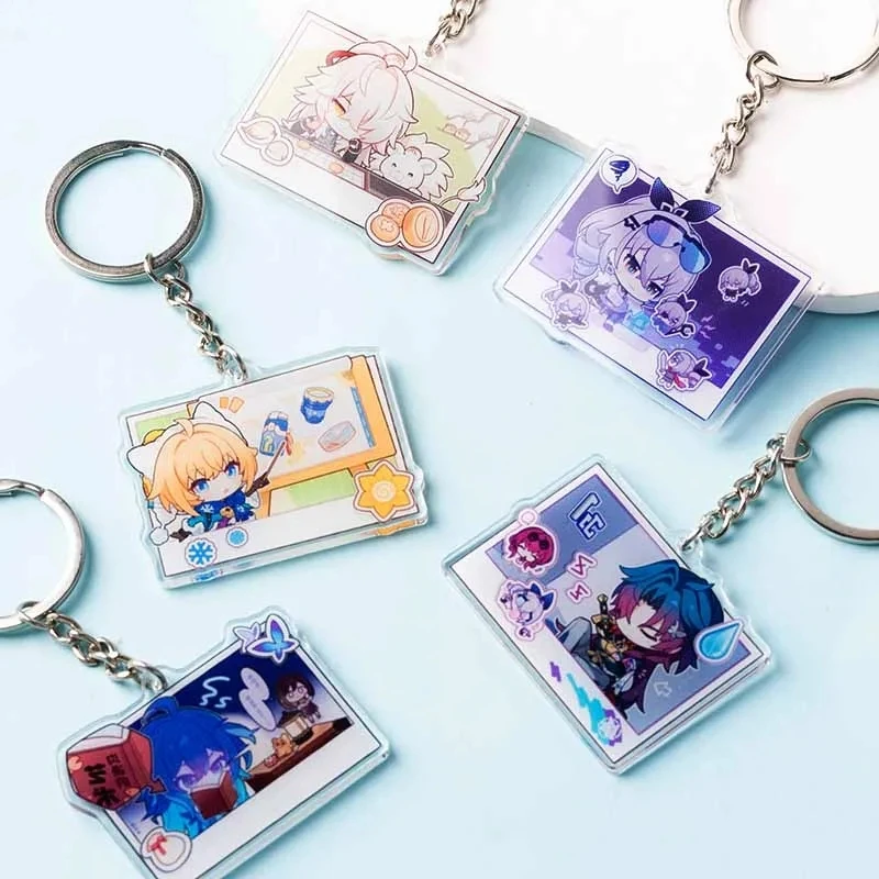 Honkai-Star-Rail-Rectangle-Key-Chain-Acrylic-Figure-Tingyun-FuXuan ...