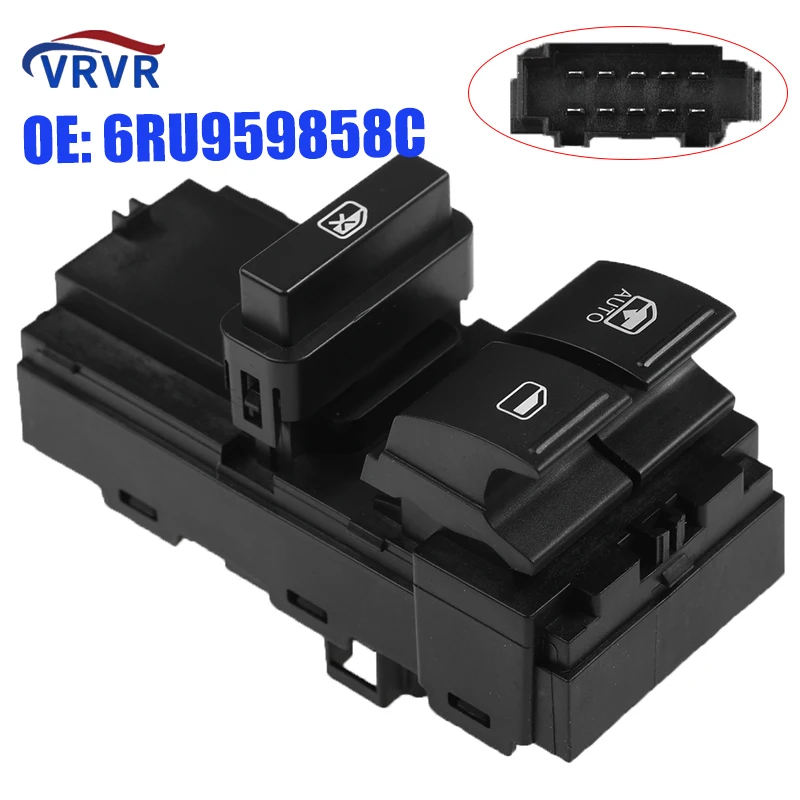 VRVR 6RU959858C 10 Pins Power Master Window Switch Auto Accessories For ...