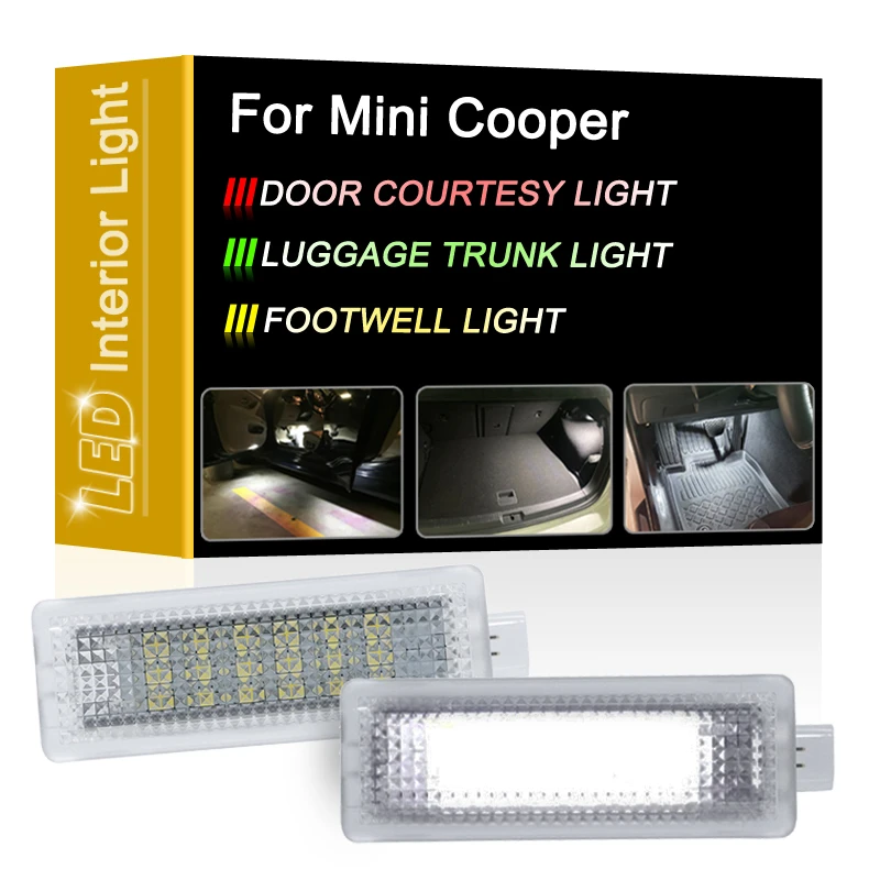 12v White Led Door Courtesy Luggage Trunk Footwell Light Assembly For ...