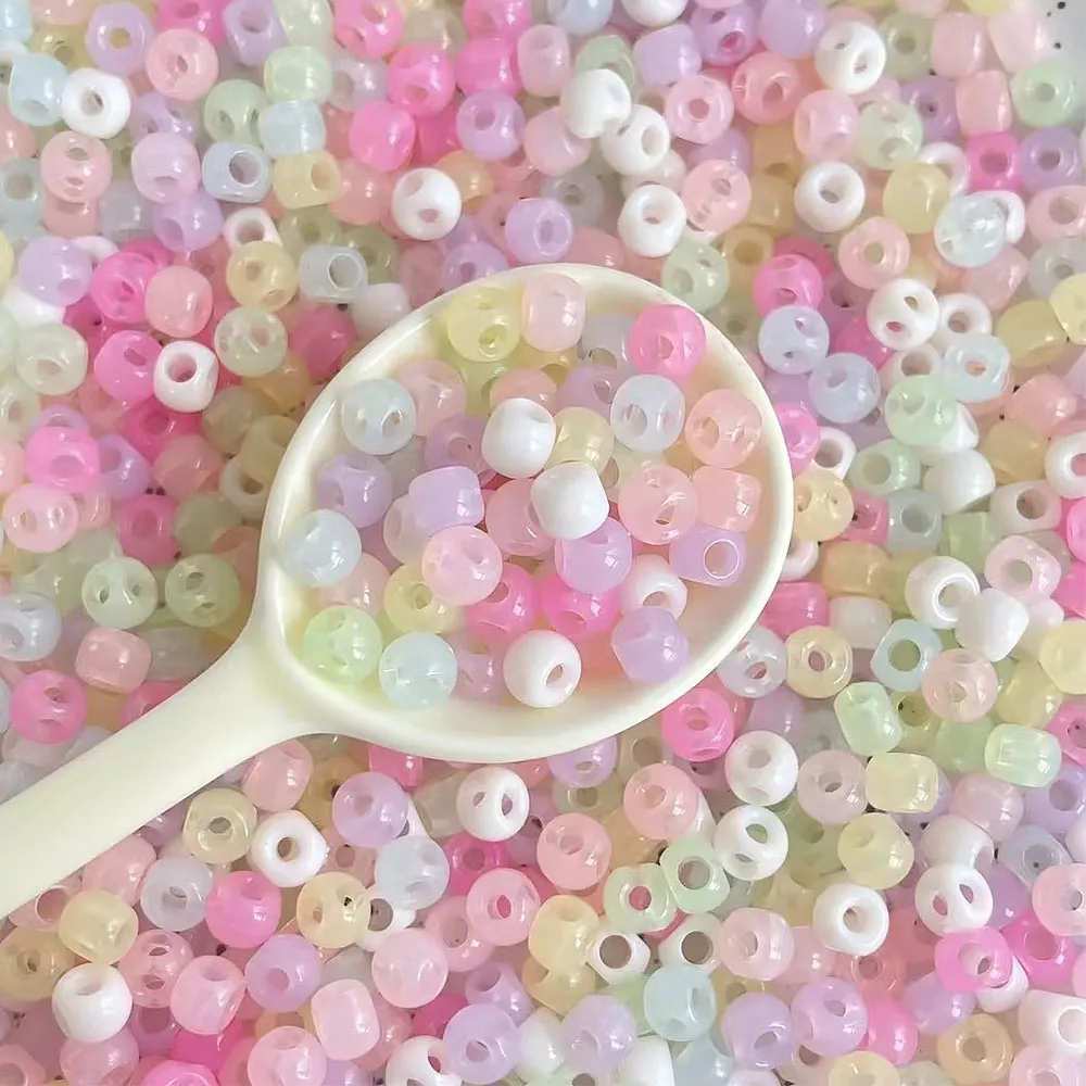 50Pc Acrylic Four-way Hole Loose Beads Jelly Color Small Beaded For ...