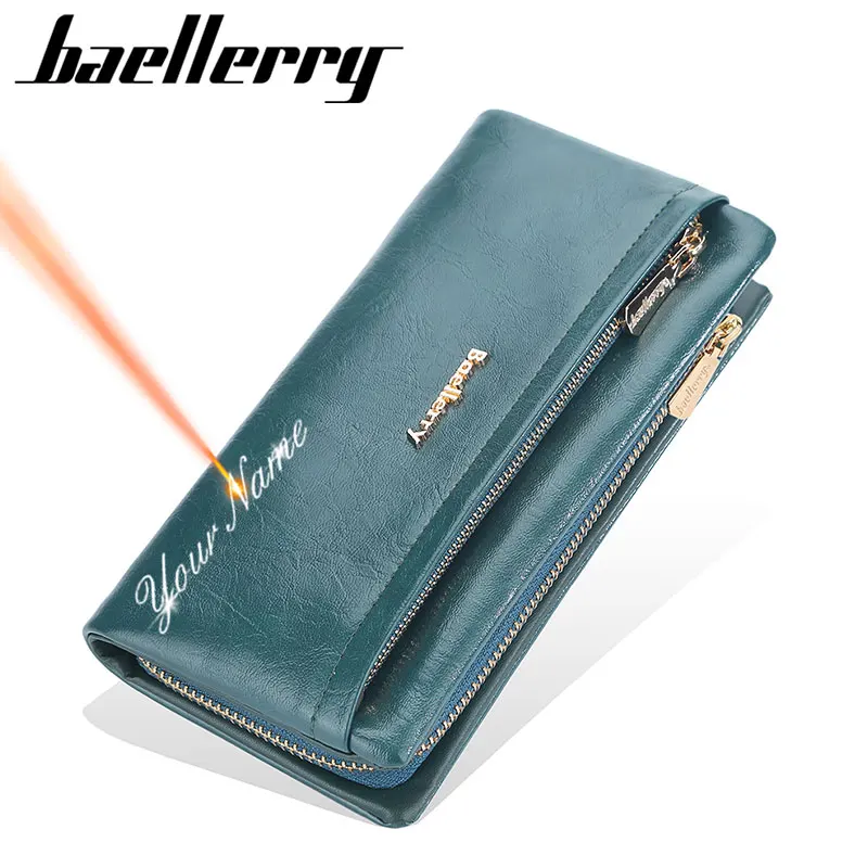 Baellerry Long Women Wallets Bag Phone Pocket Name Engraved Brand ...