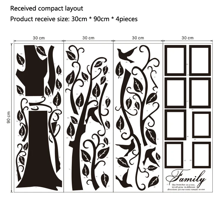 Large Family Tree Wall Stencil