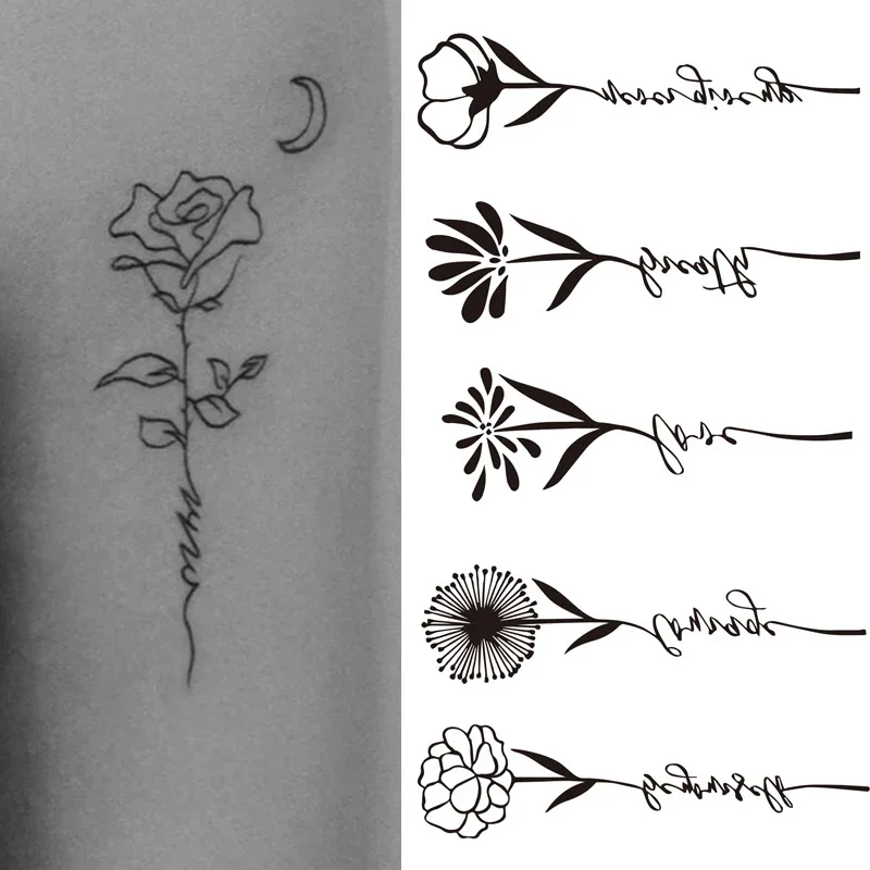 Simple Rose Tattoo