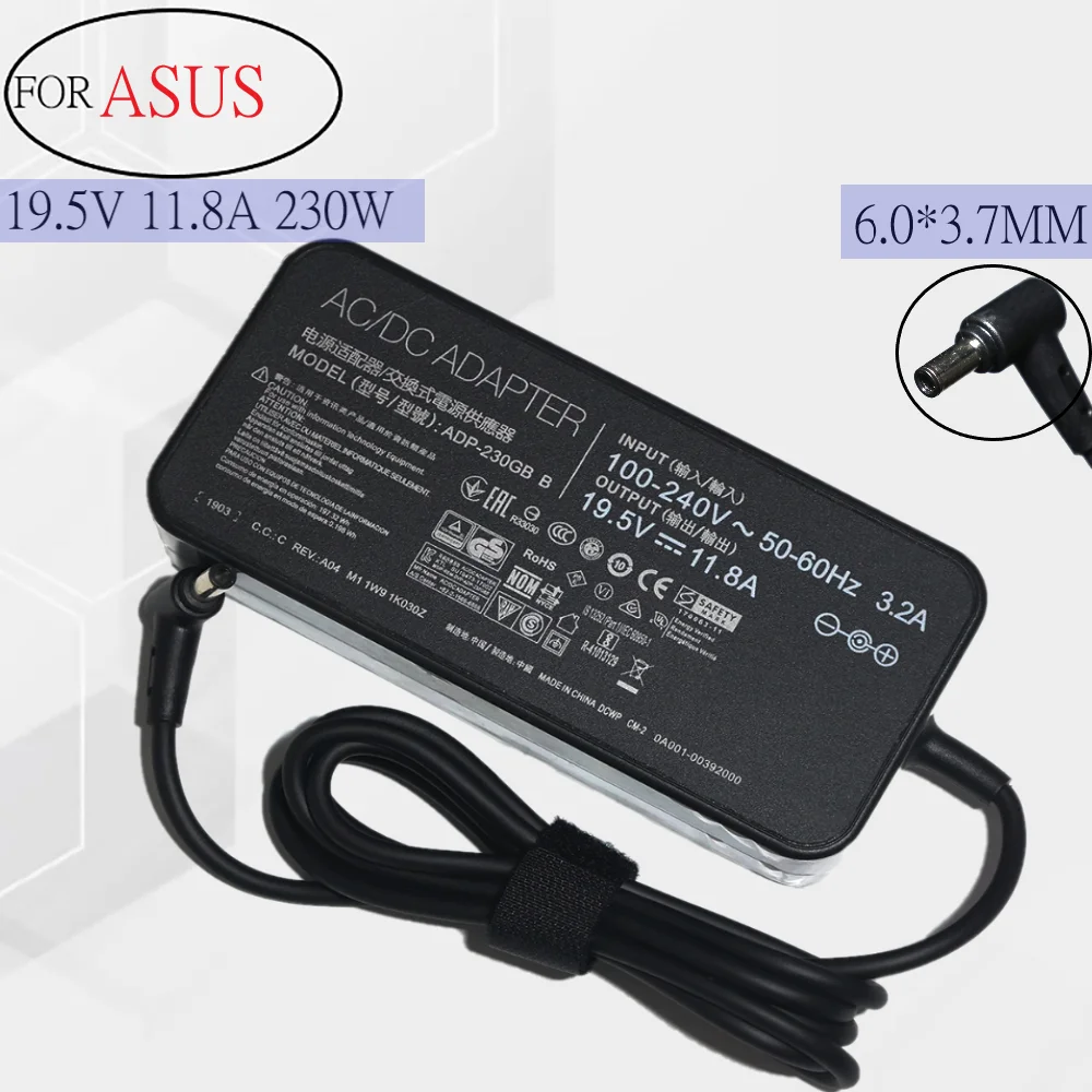 ASUS ROG Strix G531GV-DB76 노트북 어댑터, ADP-230GB B AC 전원 충전기, 19.5V, 11.8A ...