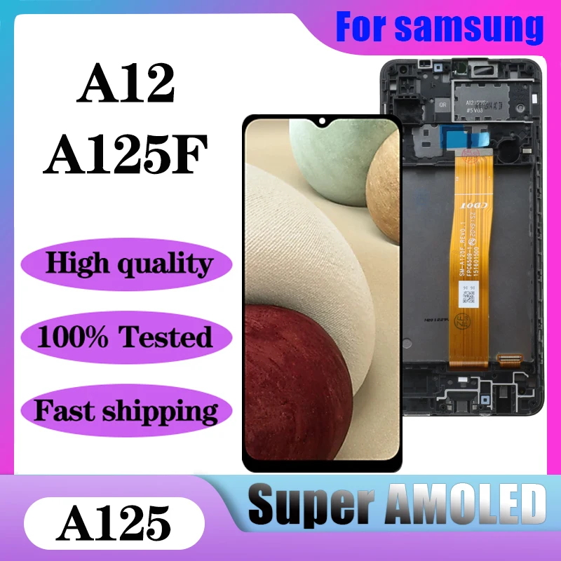 6-5-LCD-For-Samsung-A12-A125-A125F-SM-A125F-DS-A125M-LCD-Display-Touch ...