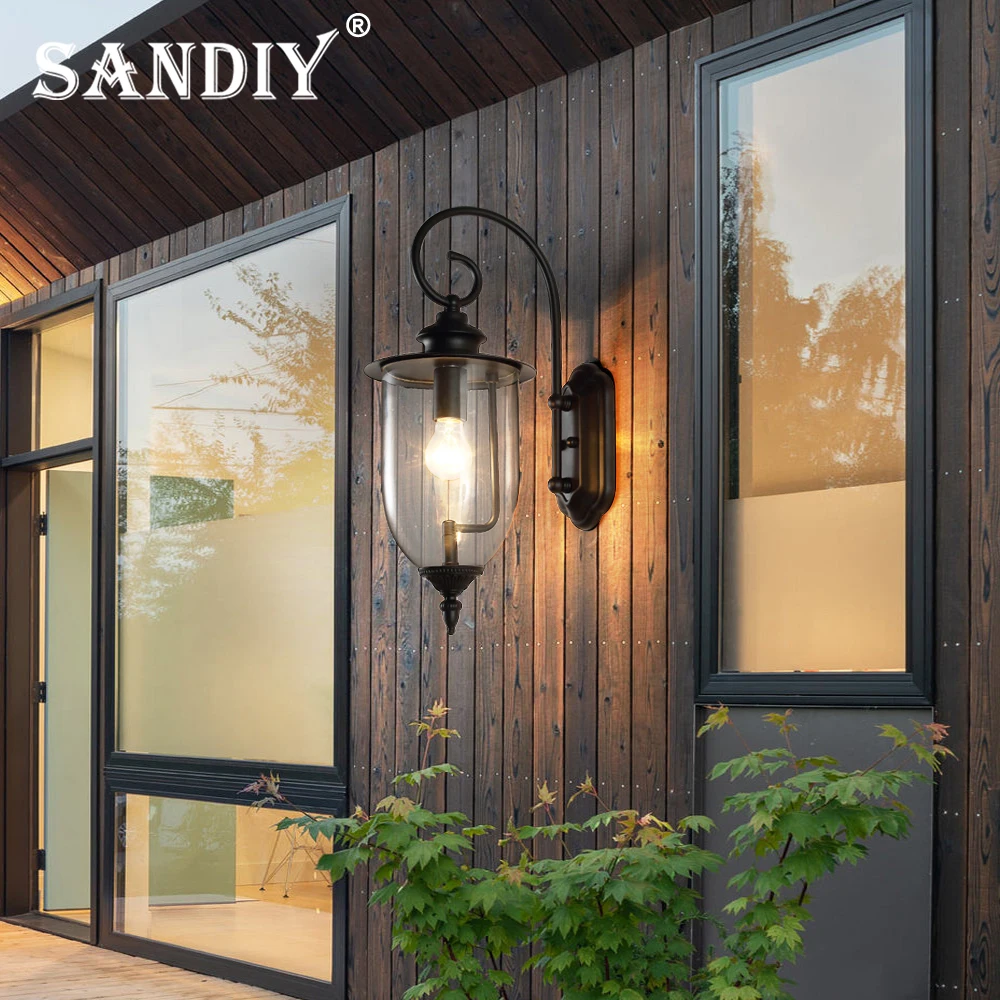 SANDIY-Outdoor-Glass-Wall-Lamp-Exterior-Garden-Lighting-Waterproof-IP65 ...
