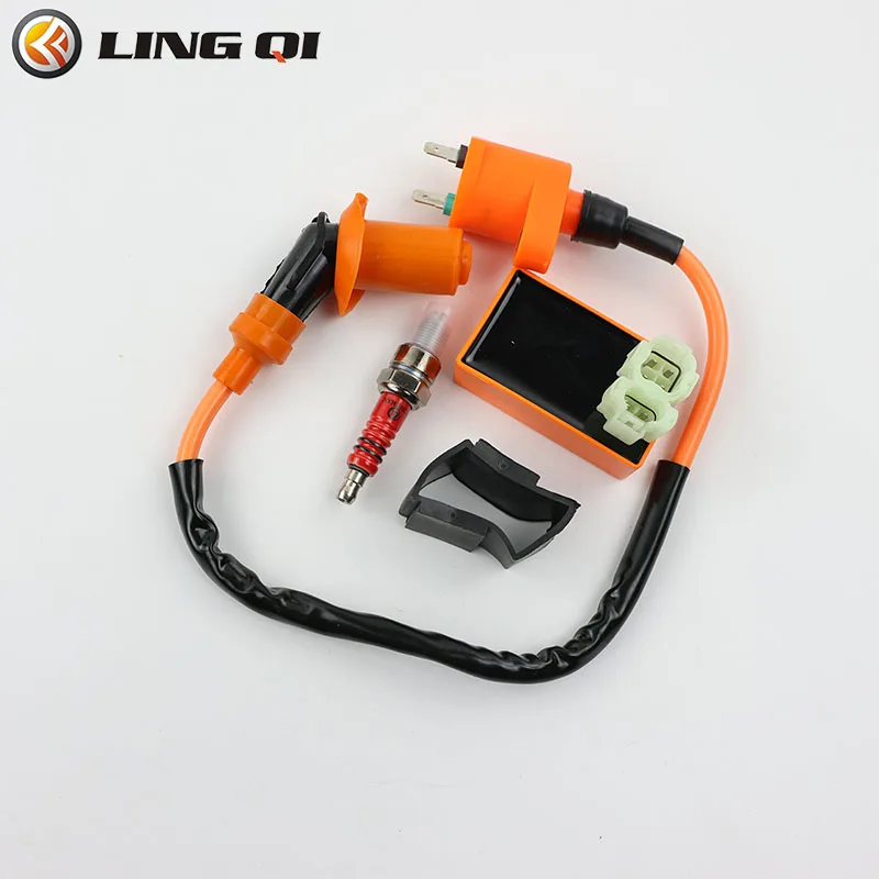 LINGQI RACING Motorcycle GY6 Set 1pc Racing CDI Spark Plug Ignition ...