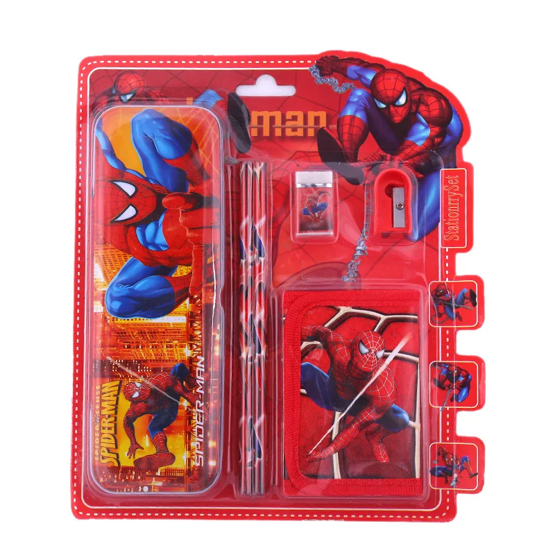 Disney Spiderman stationery set Kids school supplies pencil case set ...