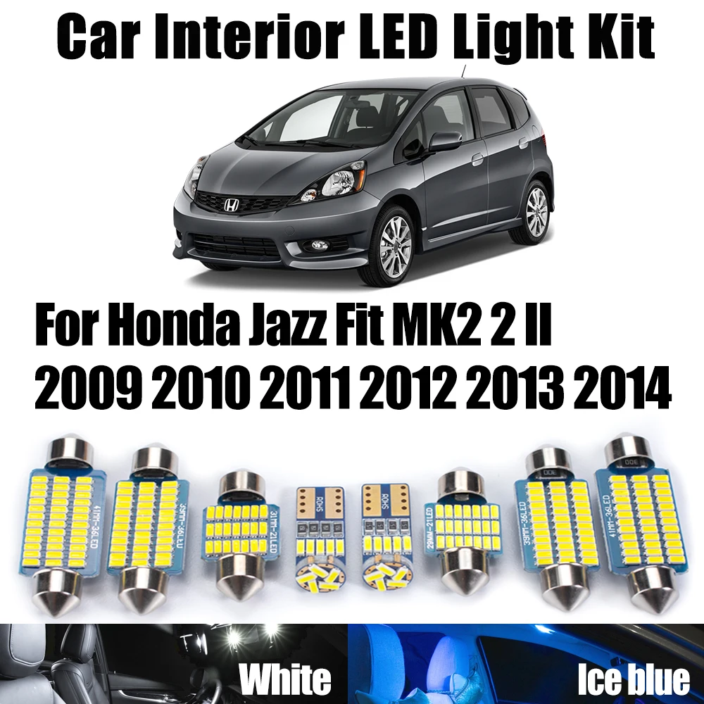 9 Uds para Honda Jazz Fit MK2 2 II 2009- 2012 2013 2014 bombilla de ...