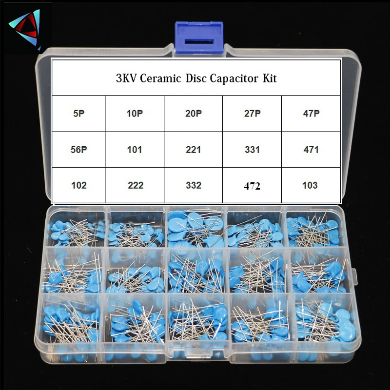 Diy Kit 150pcs=15value*10pcs 3kv Ceramic Disc Capacitor 5p 10p 22p 47p ...