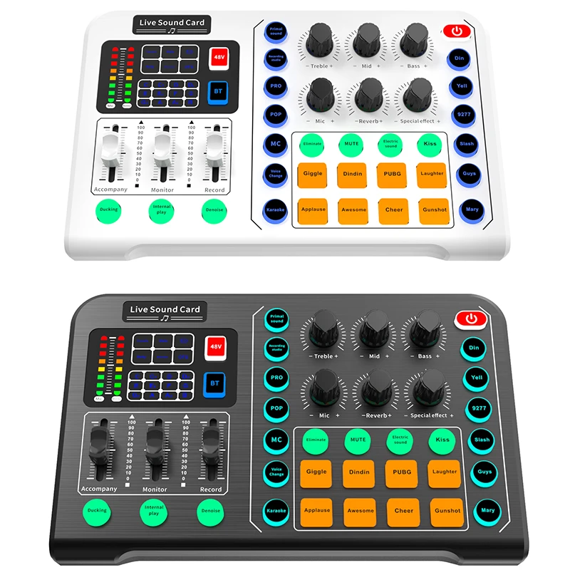 M6 Professional Live Sound Card Noise Reduction Sound Board Sound Mixer ...