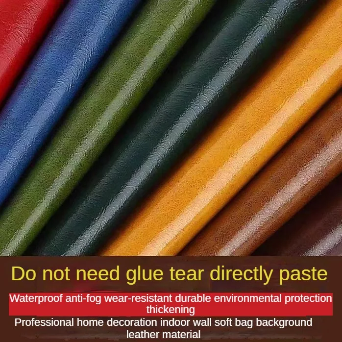 Stretch PU Self Adhesive Leather By The Meter for Upholstery Chair Cars ...