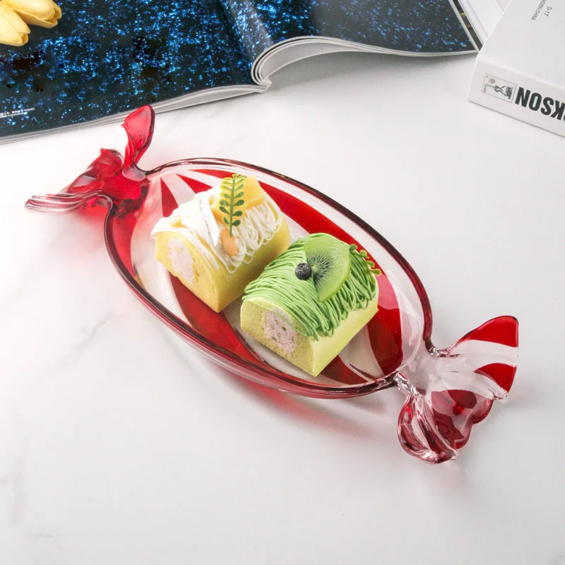 Thickend-Crystal-Glass-Snack-Plate-Candy-Shaped-Dessert-Fruit-Tray ...