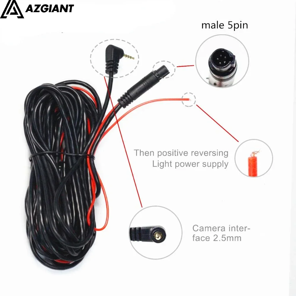 6-10M-5pin-2-5mm-jack-extension-Cable-For-car-RCA-Video-Rear-View ...