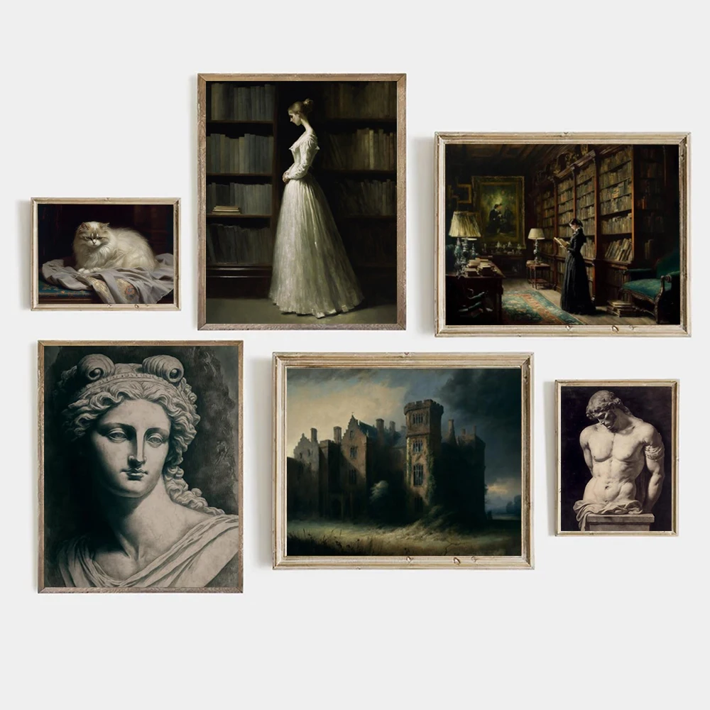 Dark-Academia-Art-Sculpture-Poster-Prints-For-Gallery-Living-Room-Home ...