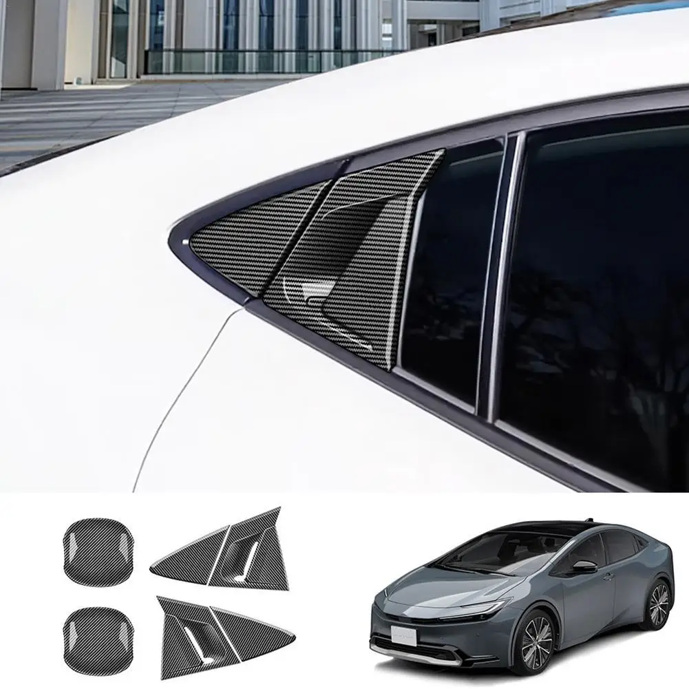 Rear-Window-Decor-For-Toyota-Prius-60-Series-2023-ABS-Black-Carbonfiber ...