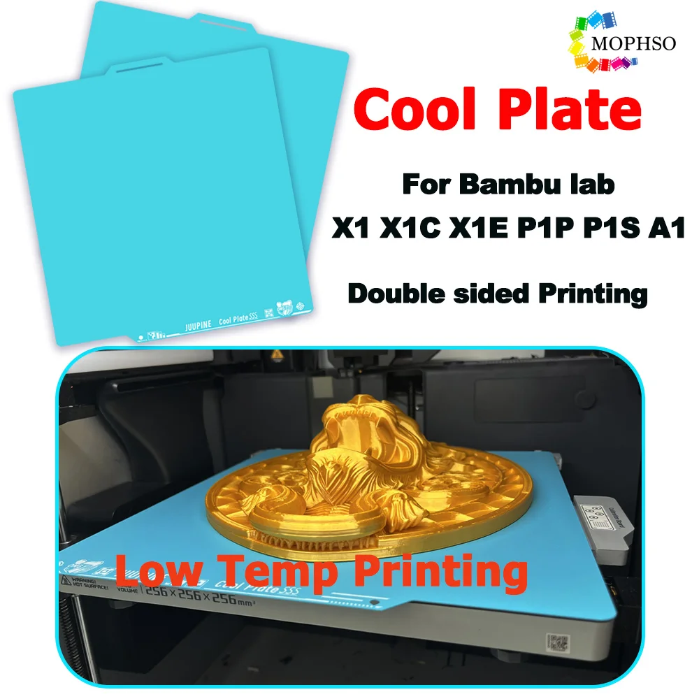 For Bambu Lab P1P P1S A1 X1 X1C X1E PEI Build Plate 257x257mm Cool ...