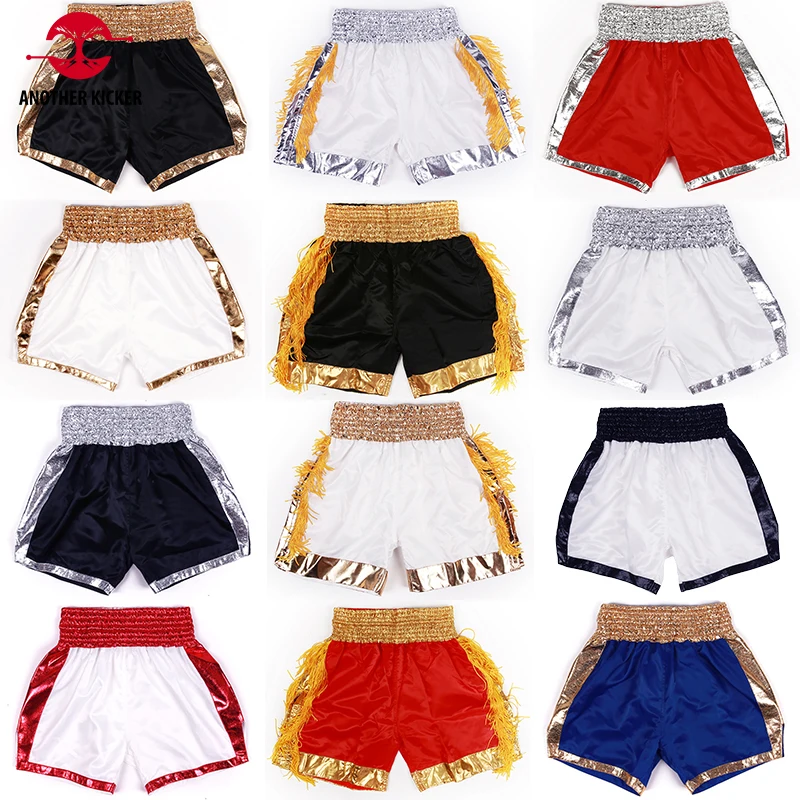 Pantalones-cortos-de-boxeo-para-hombre-y-mujer-Shorts-lisos-con-borlas ...