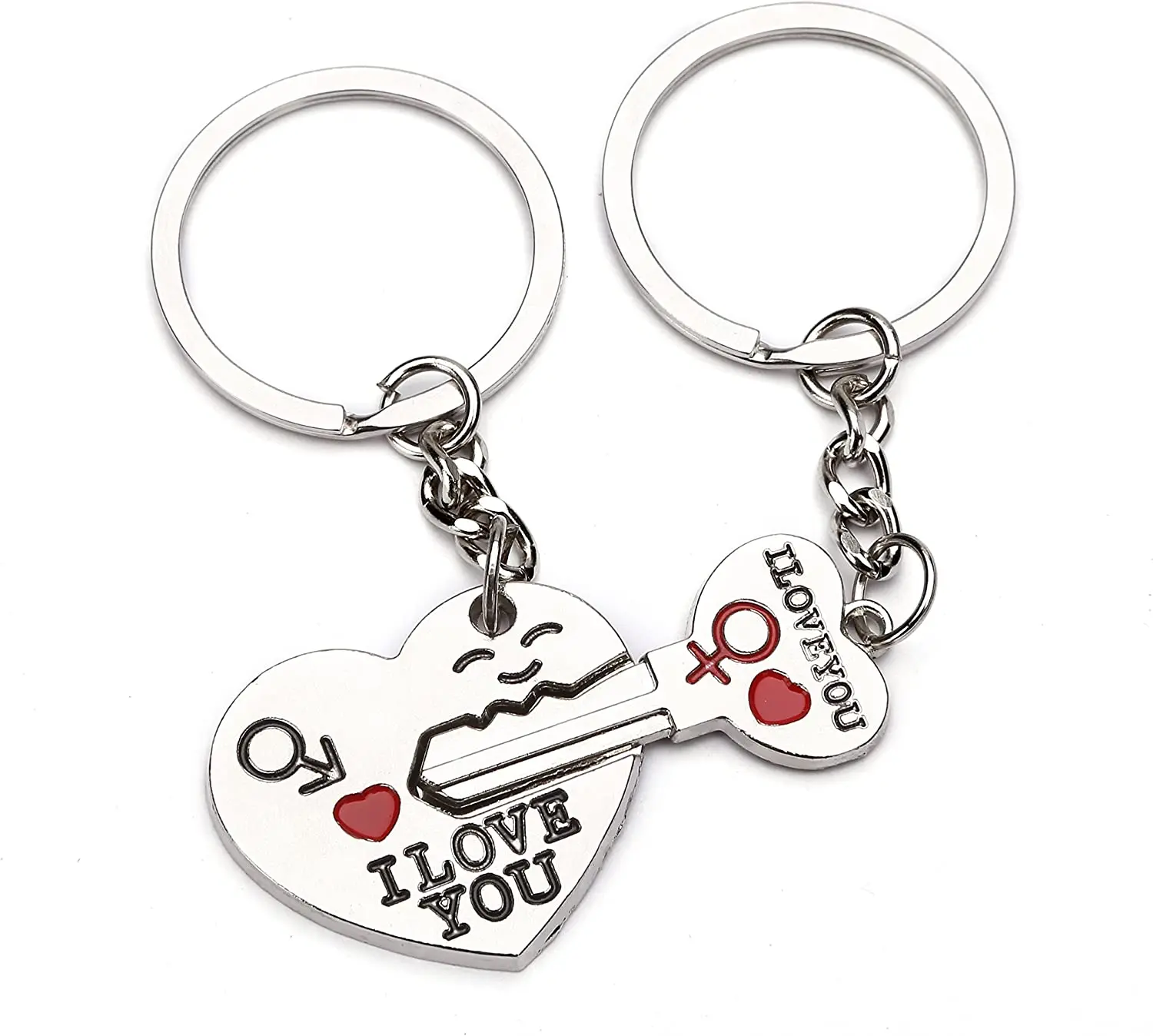 2pcs-I-Love-You-Key-Chain-Women-Men-Bag-Pendant-Couple-Metal-Red-Heart ...