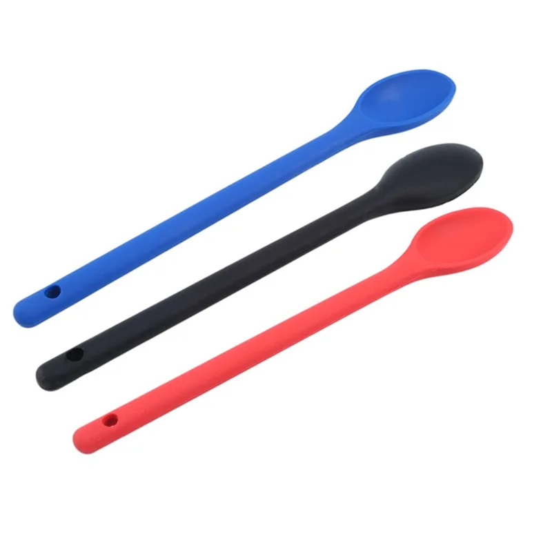 Silicone-Spoon-Long-Handle-Rice-Soup-Spoon-Mixing-Dessert-Ice-Cream ...