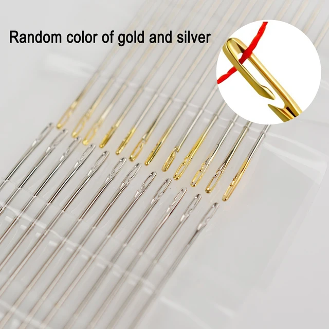 12/24/36pcs Self-threading Sewing Needle Stainless Steel Fast Automatic ...