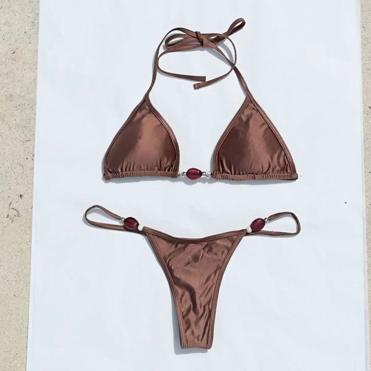 SEAURAL 2025 New Sexy Metal Ball Bandage Brazilian Bikini Women ...