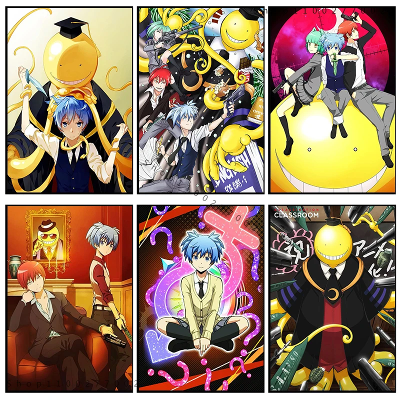 Classic-Assassination-Classroom-Poster-Anime-Modular-Canvas-Painting ...