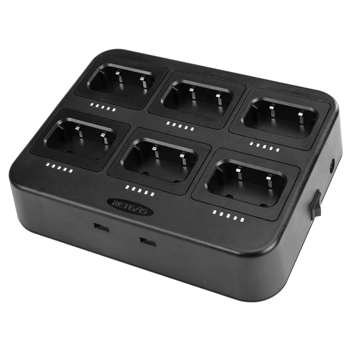 Retevis RTC26 Six-way Charger with Two USB ports for RB26/RB626/RB37 ...