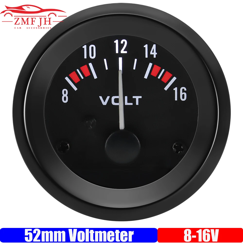 Vehicle Meter 12V Automobile Car Gauge 2inch 52mm Voltmeter with Black ...