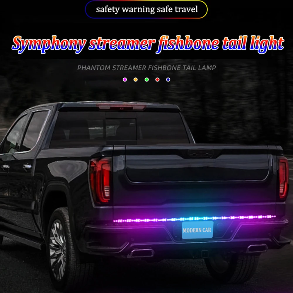 RGB Dynamic LED Tailgate Light Strip For Truck Pickup RV SUV ATV Jeep ...