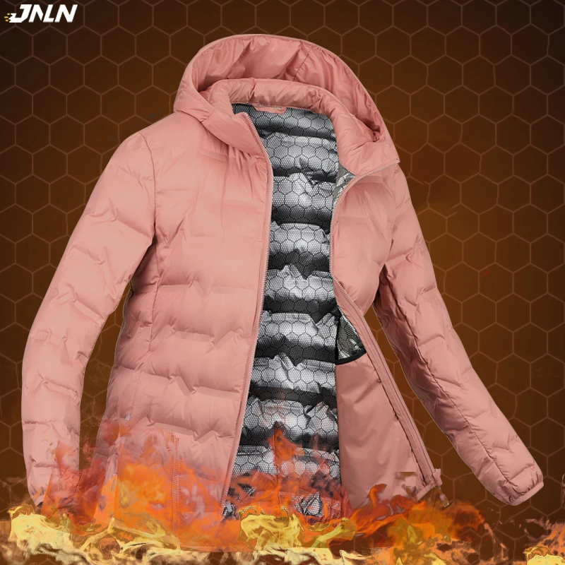 JNLN Winter Warm Down Jacket Women Hiking Camping Climbing Trekking ...
