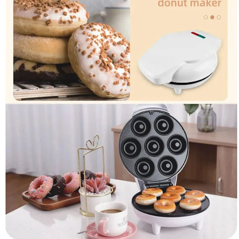 Mini-Electric-Grill-Donut-Maker-7-hole-750W-Portable-Bread-Machine-Non ...