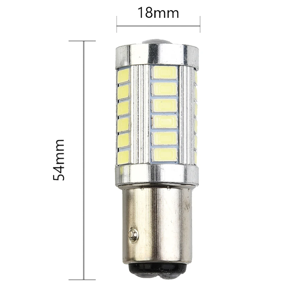 2Pcs-1157-P21-5W-380-BAY15D-Car-Stop-Tail-Brake-Tail-White-LED-Bulbs ...