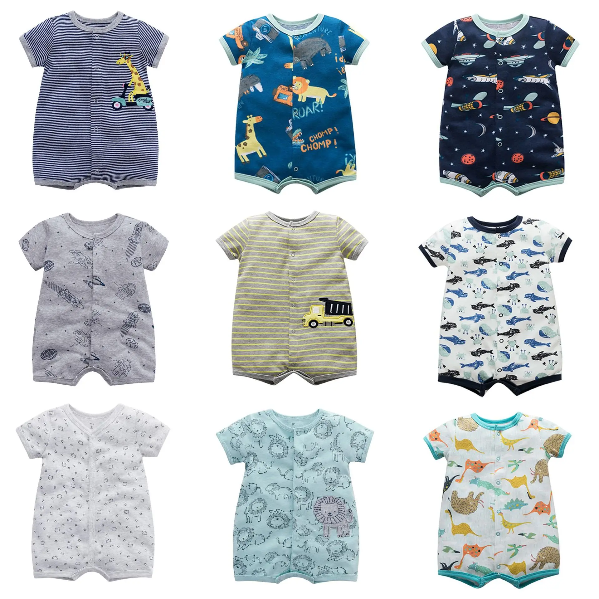 Bodysuit-for-Newborn-Baby-Romper-Boys-Girls-Clothes-Summer-100-Cotton ...