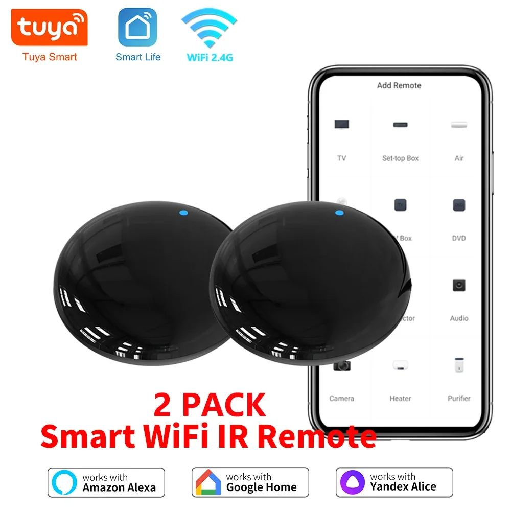 Tuya-WiFi-IR-Remote-2PACK-For-Smart-Home-APP-SmartLife-Remote-Control ...