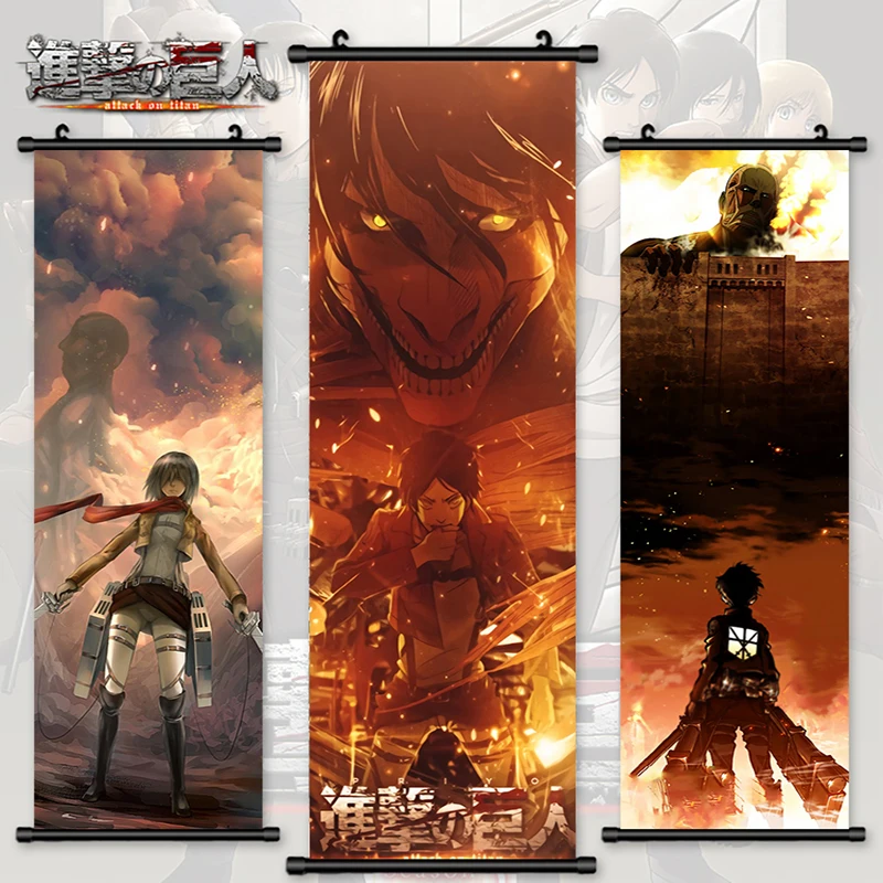 Canvas Attack On Titan Home Decor Arlert Wall Artwork Painting Levi ...