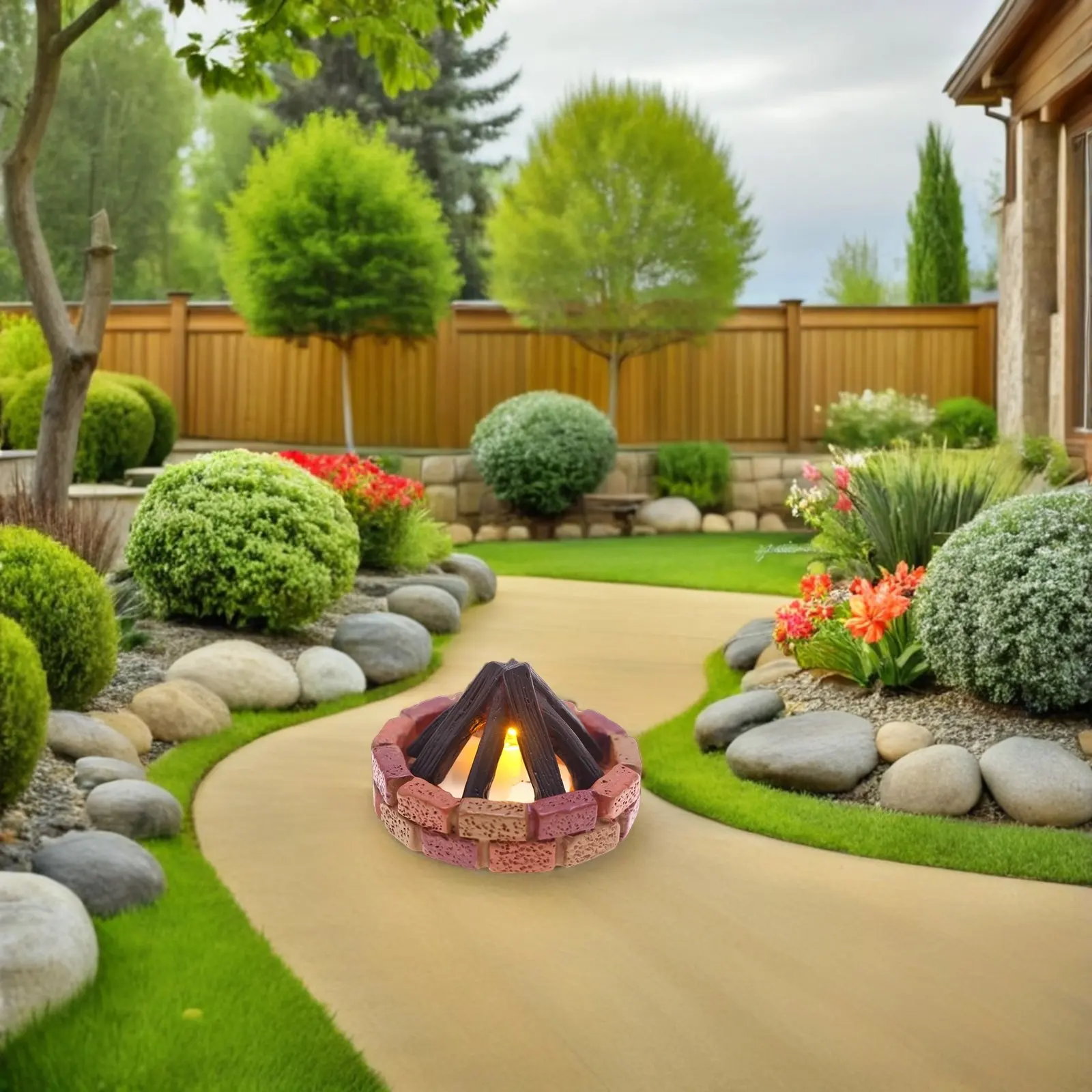 Miniature LED Campfire Prop Realistic Flame Effect Safe Artificial ...