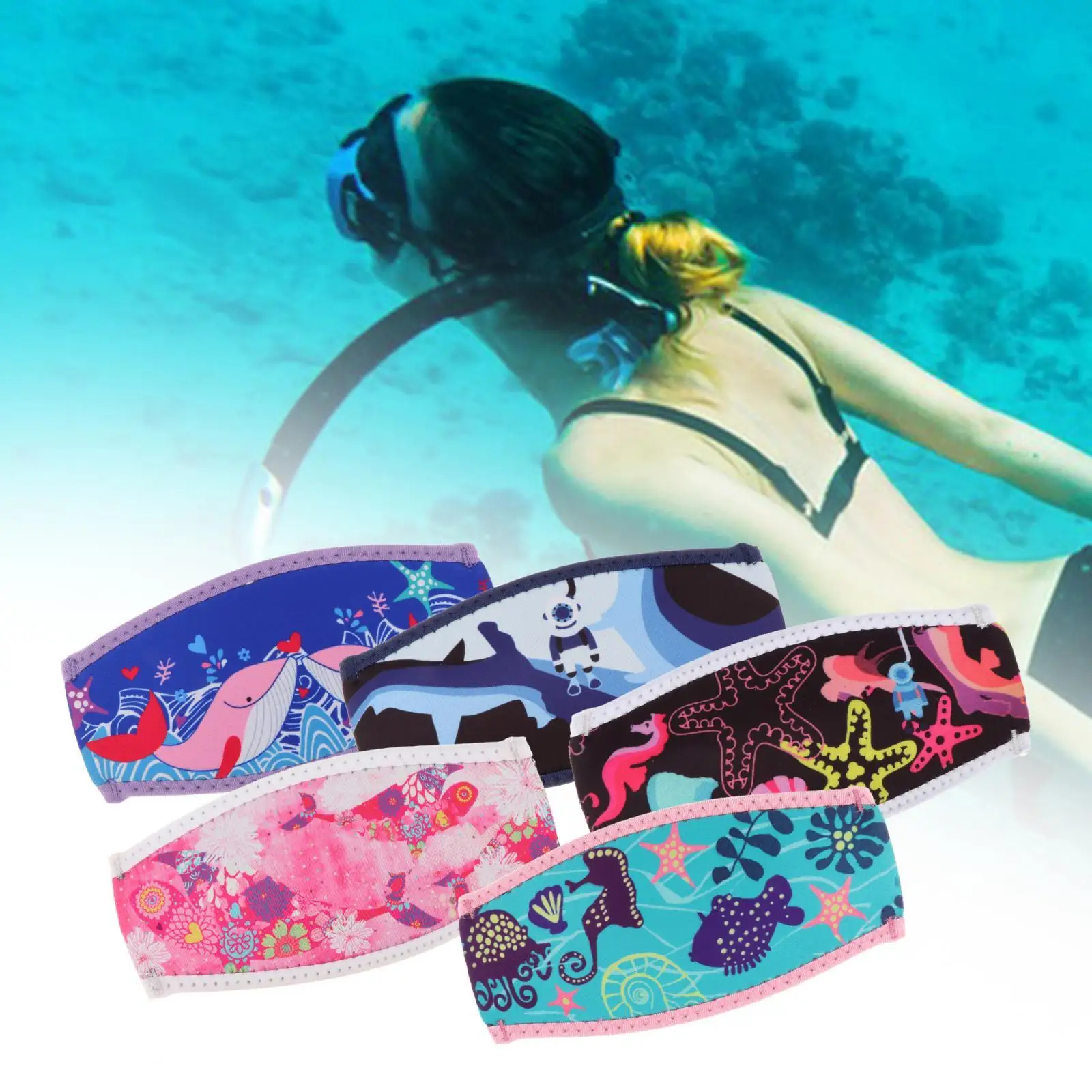 Neoprene Mask Strap Cover Padded Band Comfort Lightweight Hair ...